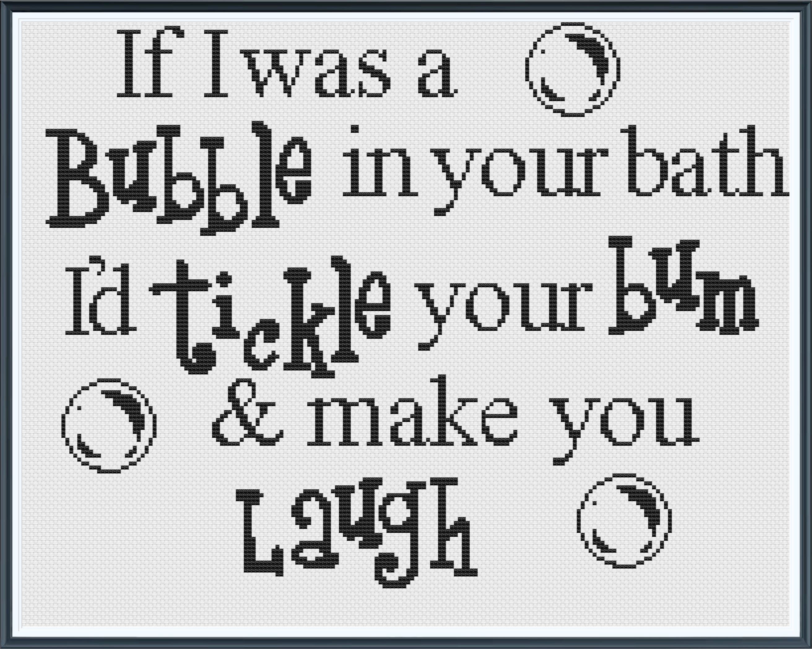 Bubble Bath - Cross Stitch Chart PDF - Pattern Keeper Compatible - Etsy