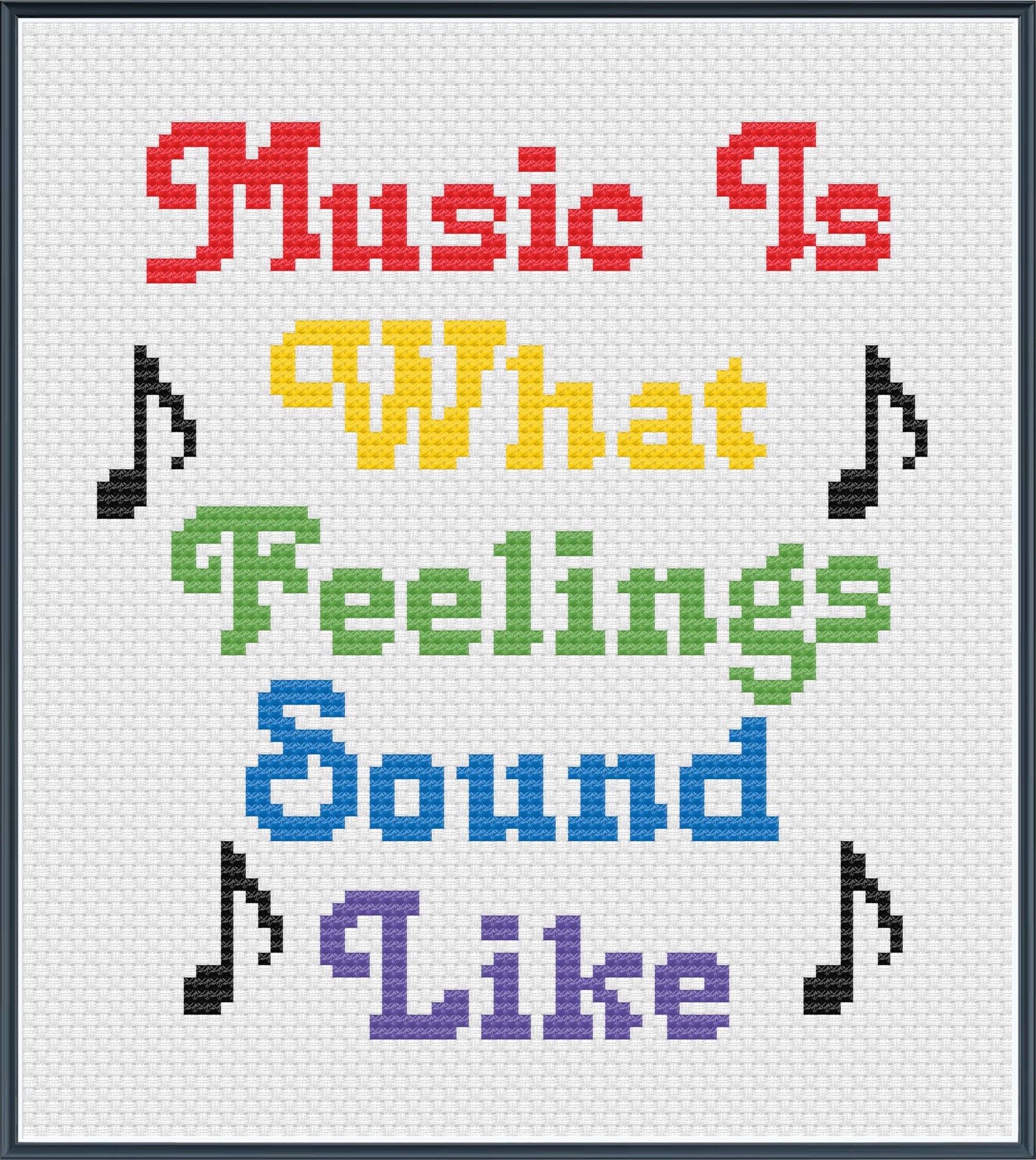 Music - Cross Stitch Chart PDF - Pattern Keeper Compatible - Etsy