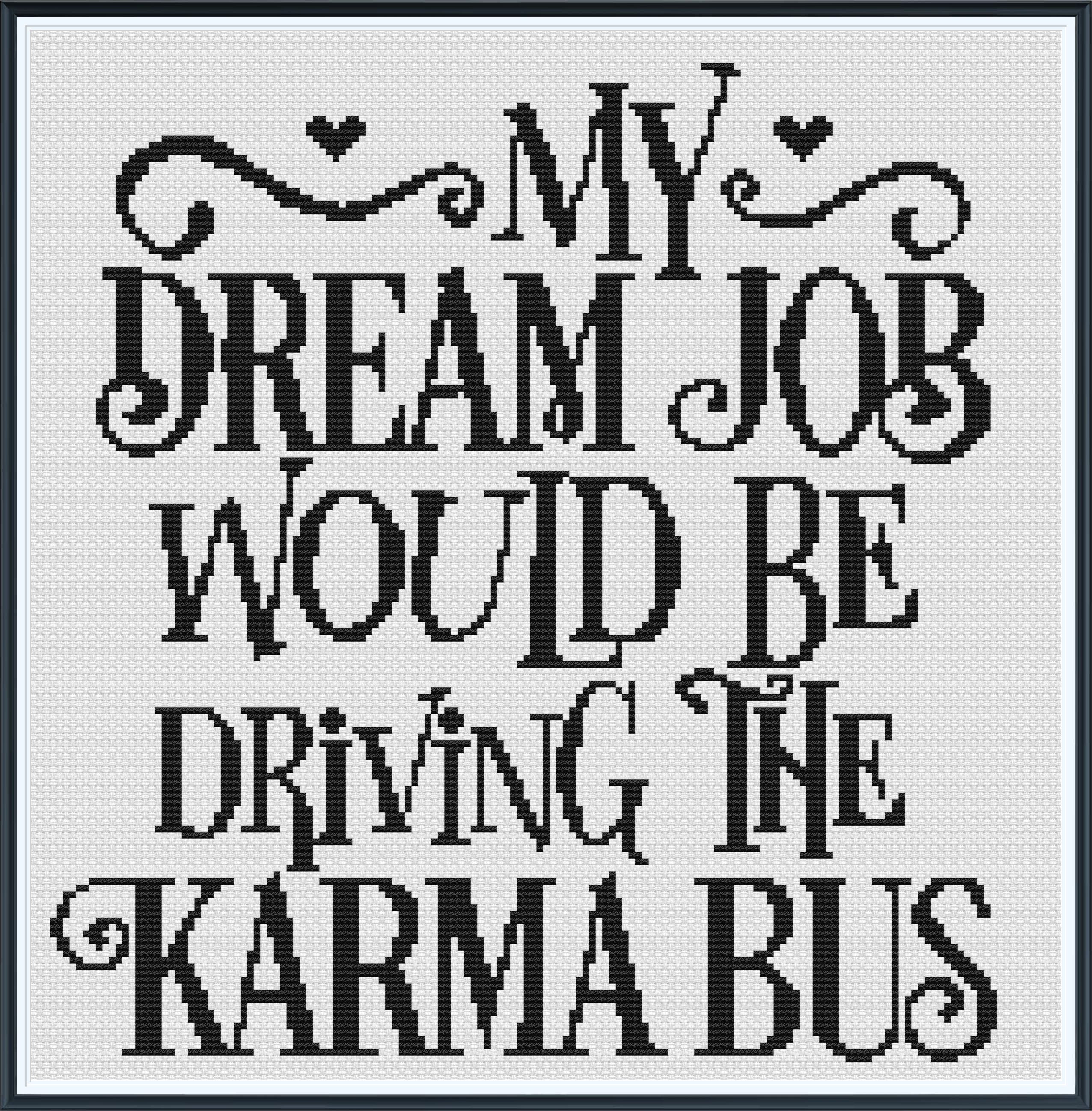 Karma Bus Cross Stitch Chart PDF Pattern Keeper Compatible - Etsy