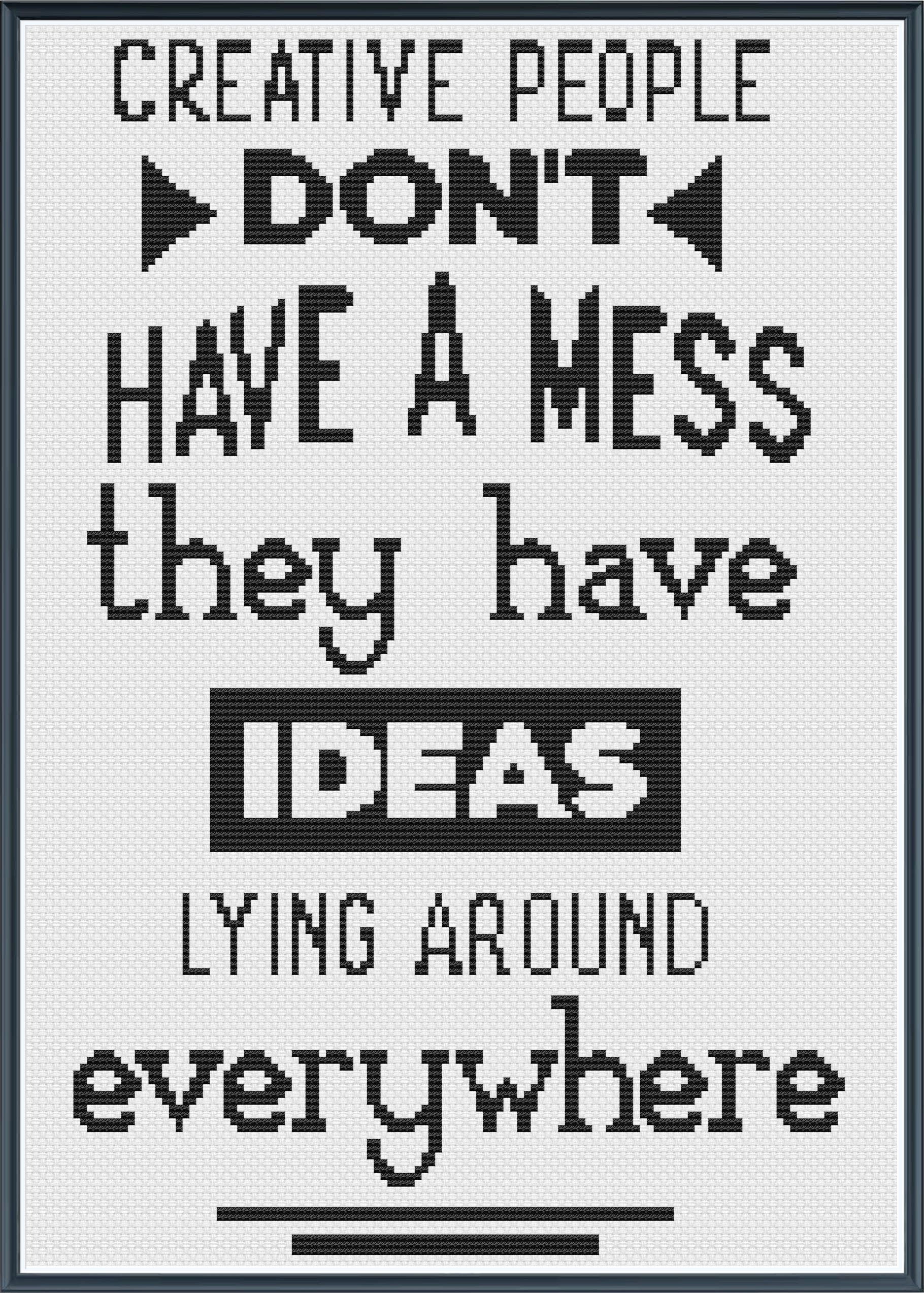 Creative People - Cross Stitch Chart PDF - Pattern Keeper Compatible - Etsy