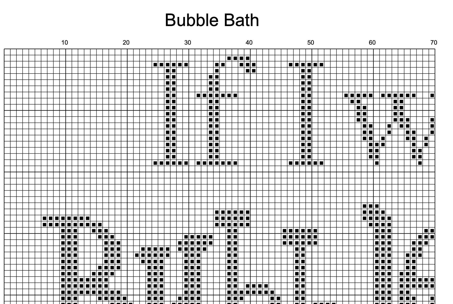 Bubble Bath - Cross Stitch Chart PDF - Pattern Keeper Compatible - Etsy