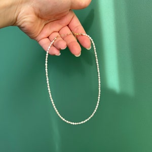 Tiny Pearl Choker, Mini Pearl Choker, Real Tiny Pear Necklace, Natural Pearl Necklace Woman, 2-3 ...