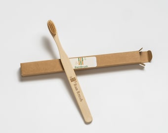 Boar Bristle Bamboo Toothbrush Totally Biodegradable No Nylon Natural ...