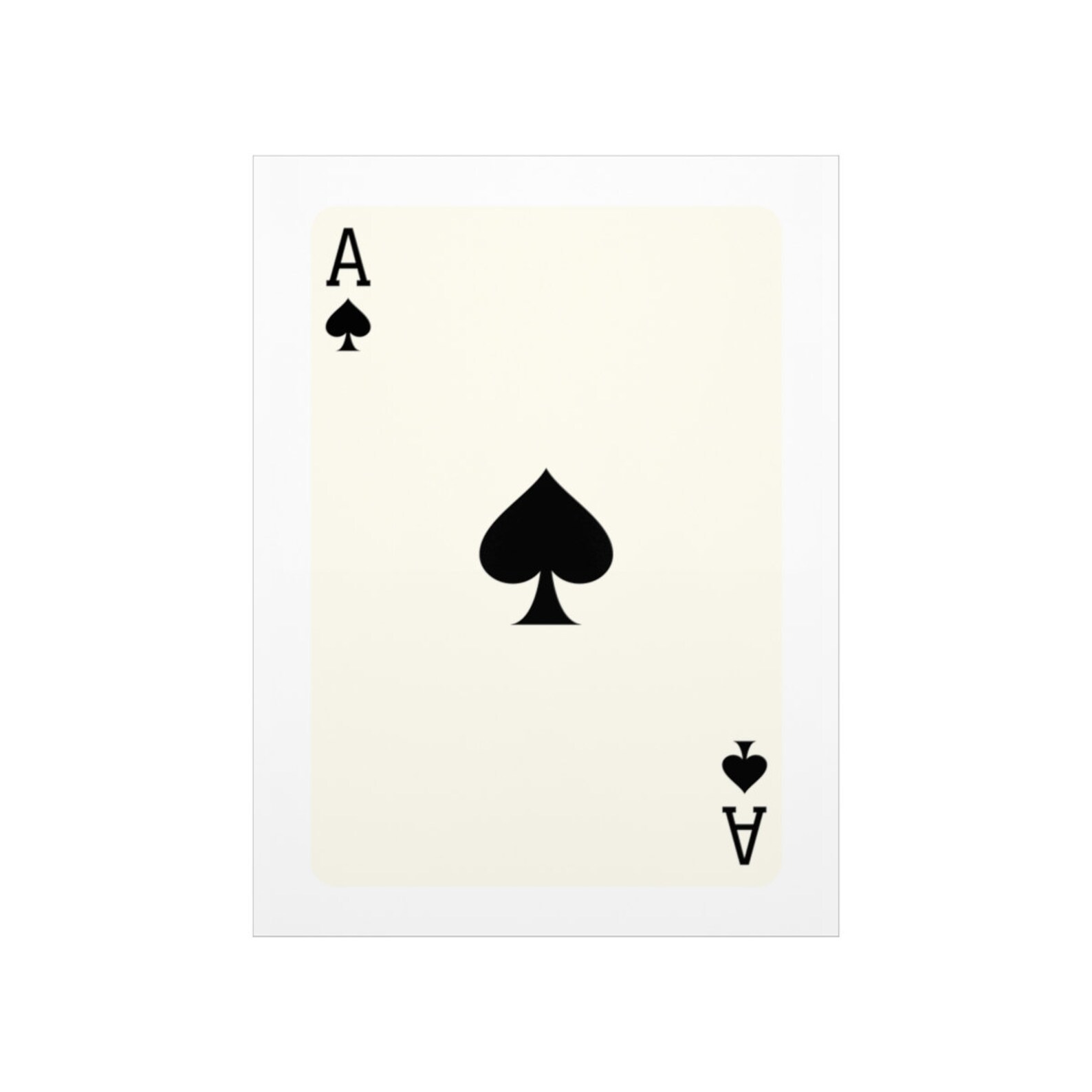 Ace Card Beige Digital Poster - Etsy