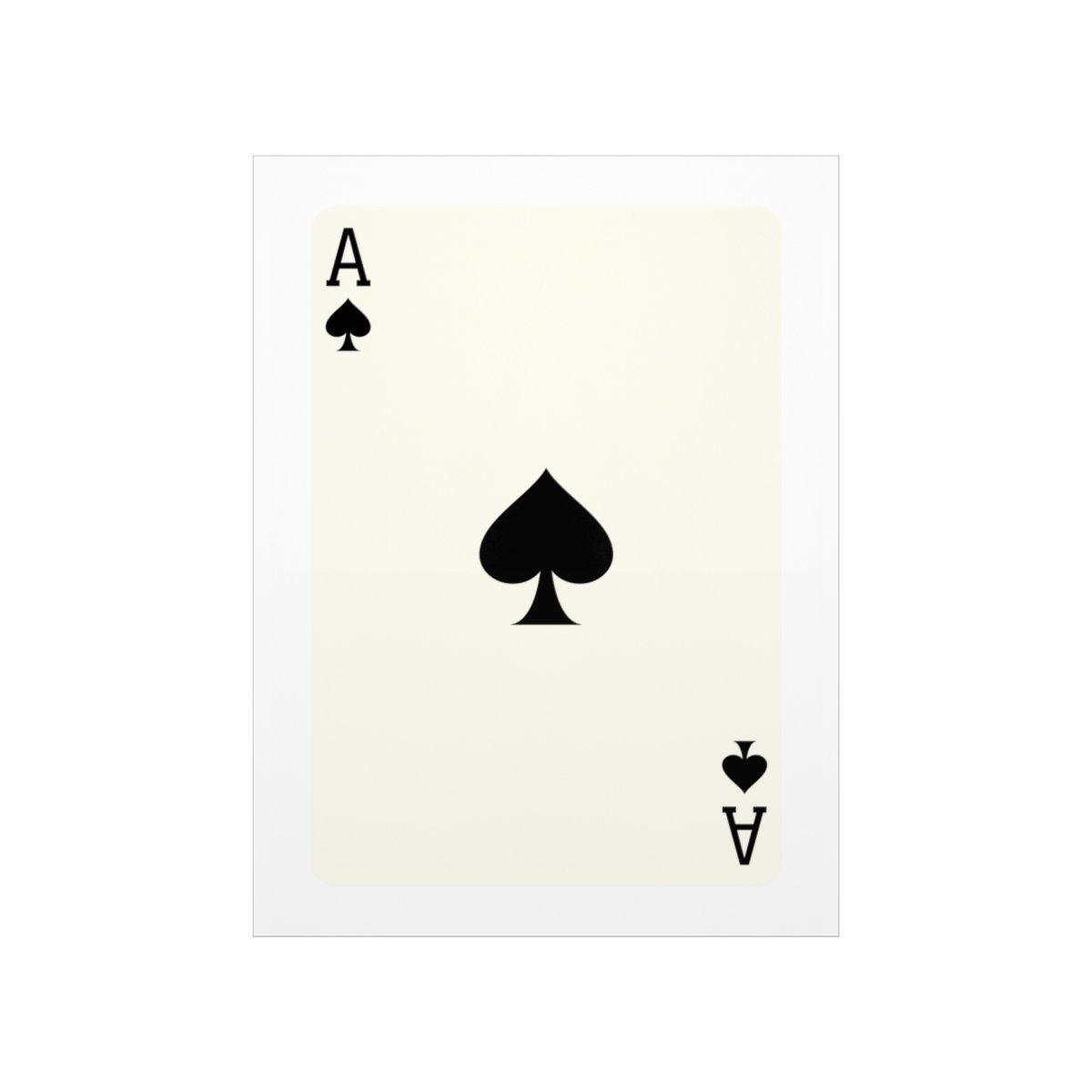 Ace Card Beige Digital Poster - Etsy