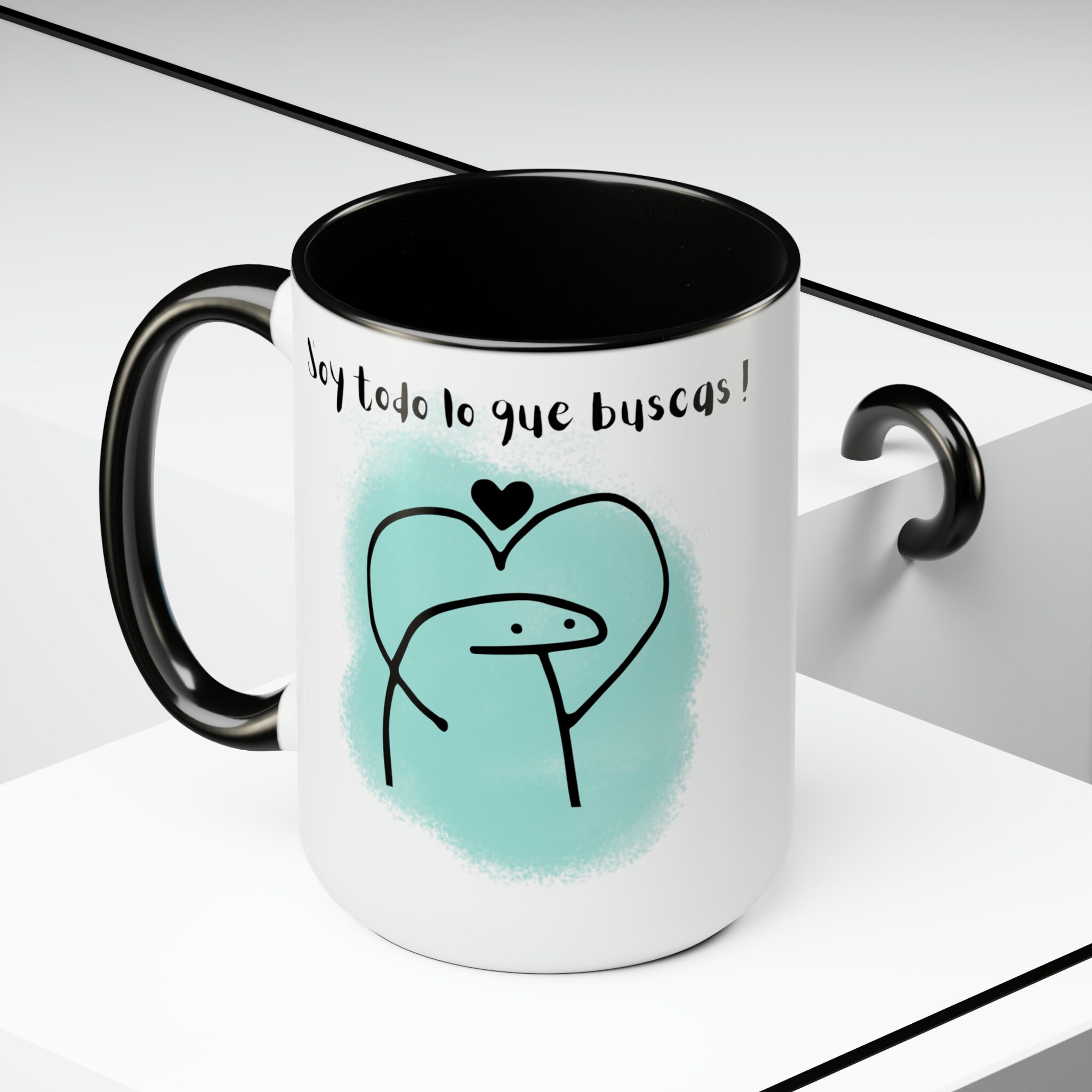 Flork Mood Two-tone Coffee Mugs, 15oz, Funny Gift, Flork Meme, Flork ...