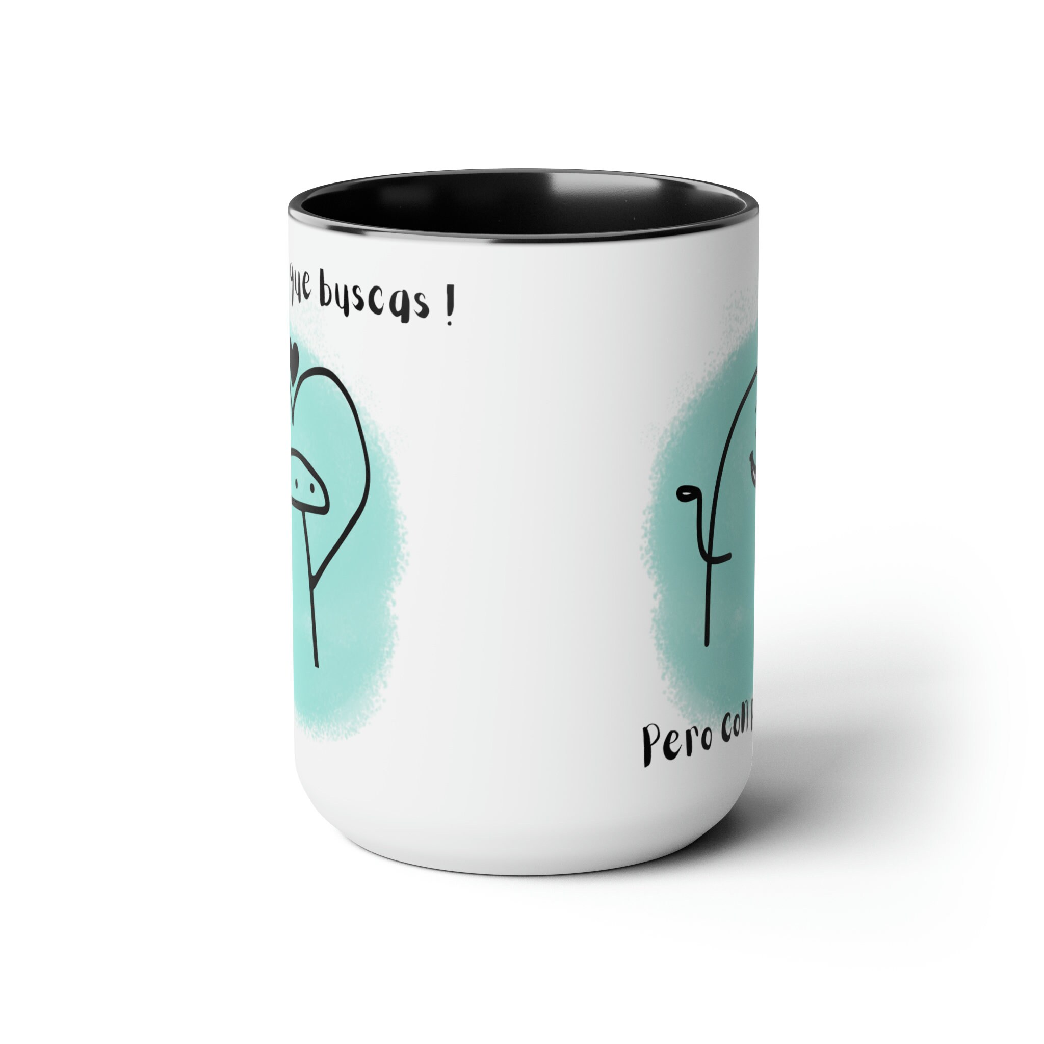 Flork Mood Two-tone Coffee Mugs, 15oz, Funny Gift, Flork Meme, Flork ...