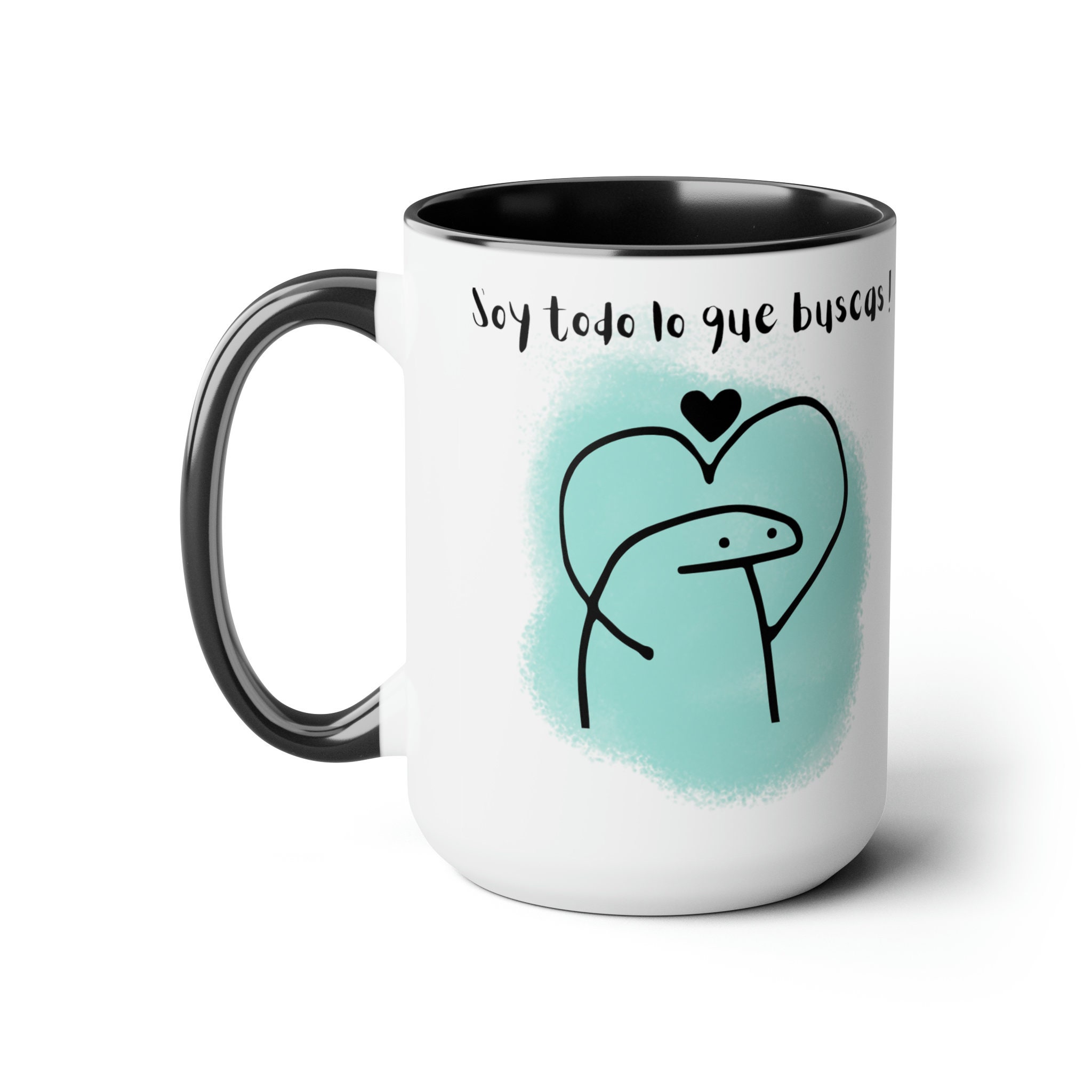 Flork Mood Two-tone Coffee Mugs, 15oz, Funny Gift, Flork Meme, Flork ...