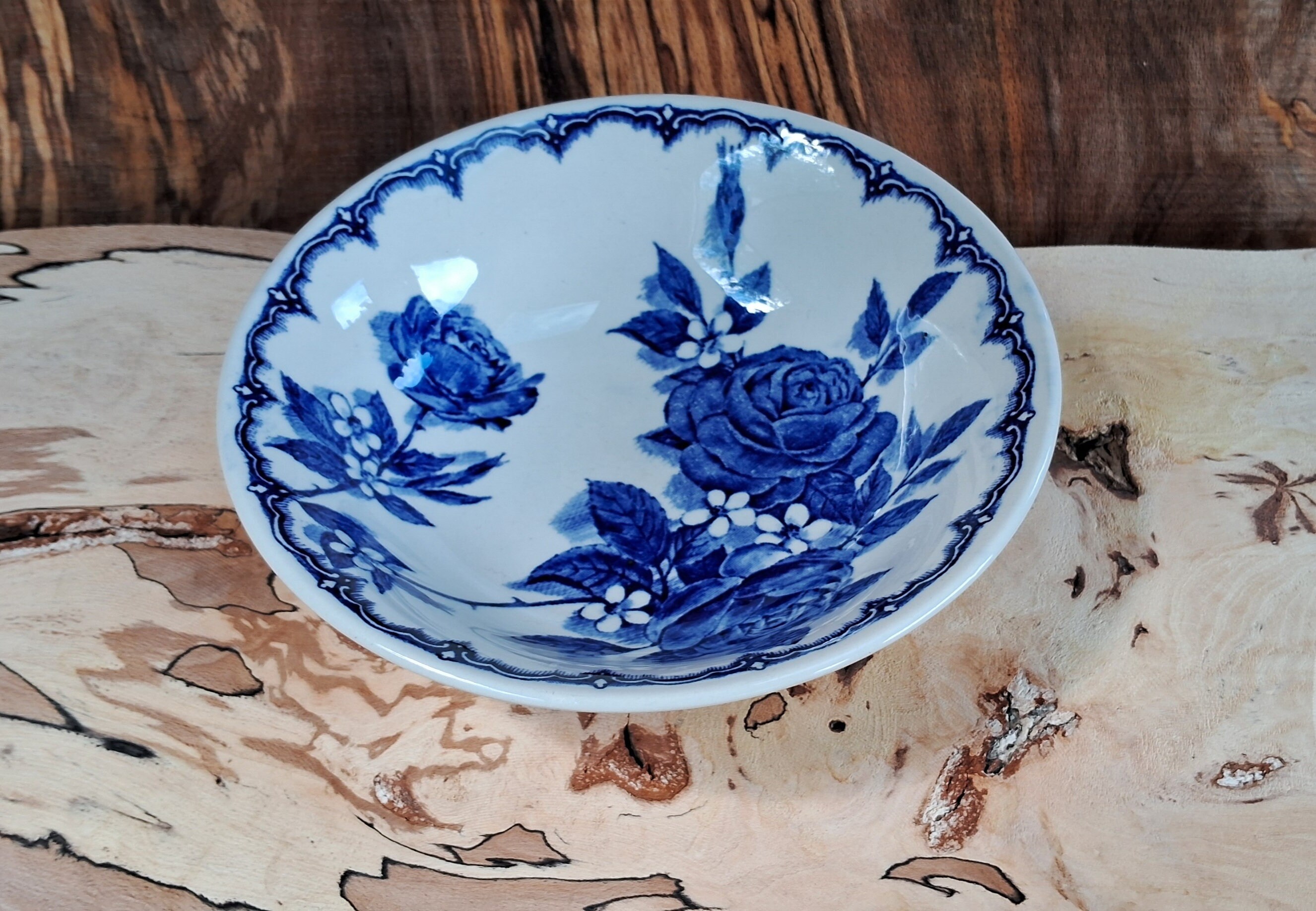 Victoria Broadhurst Ironstone Bowls, 1960s Broadhurst Blue and White ...