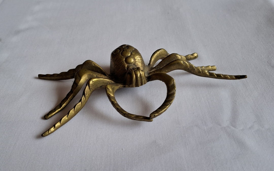 Brass Spider, Vintage Brass Spider, Spider Figurine - Etsy