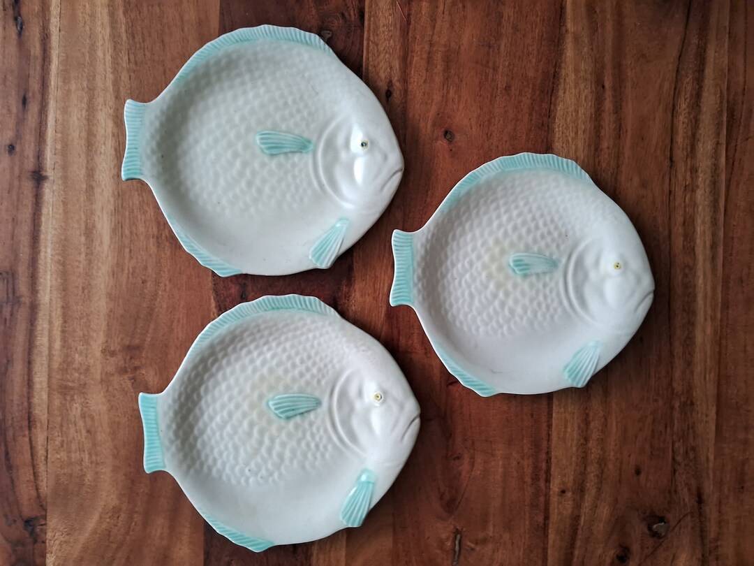 Shorter Fish Plates, Vintage Shorter and Son Plaice Plates, Vintage ...