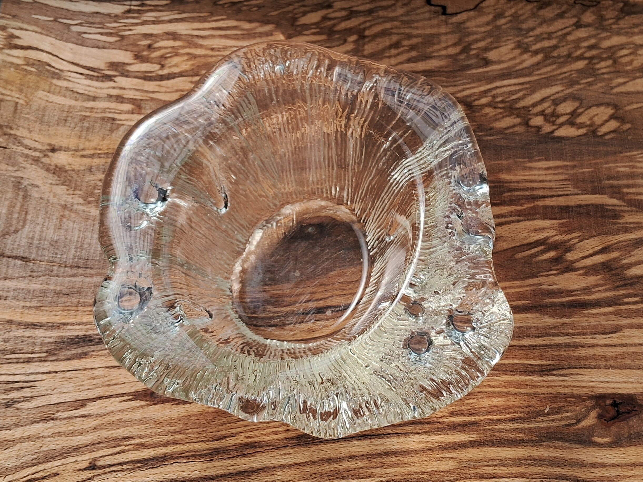 Blenko Glass Bowl, Blenko Crystal Bowl, Don Shepherd Melting Ice Glass ...
