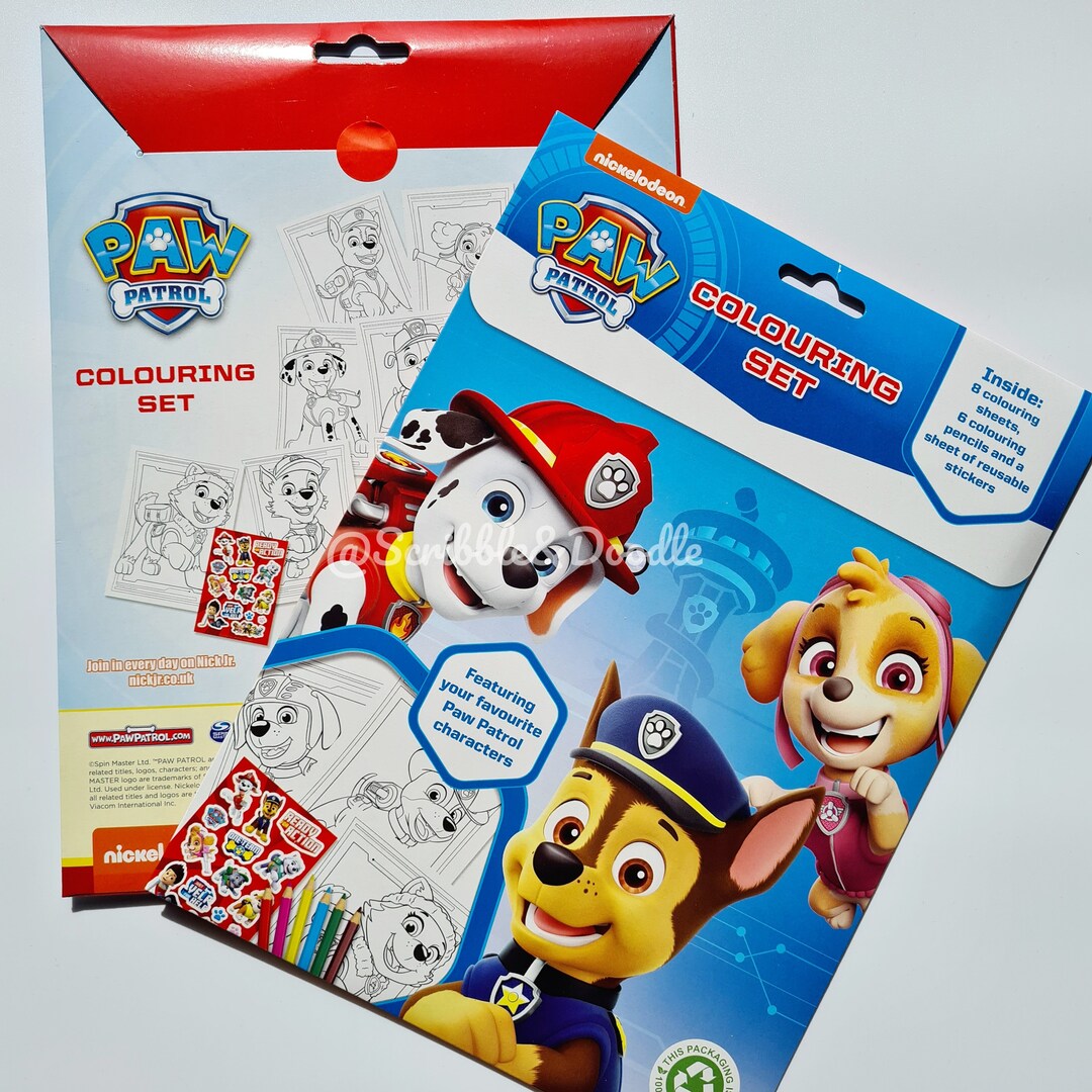 A4 Paw Patrol Colouring Set Paw Patrol Activity Set Paw Patrol ...
