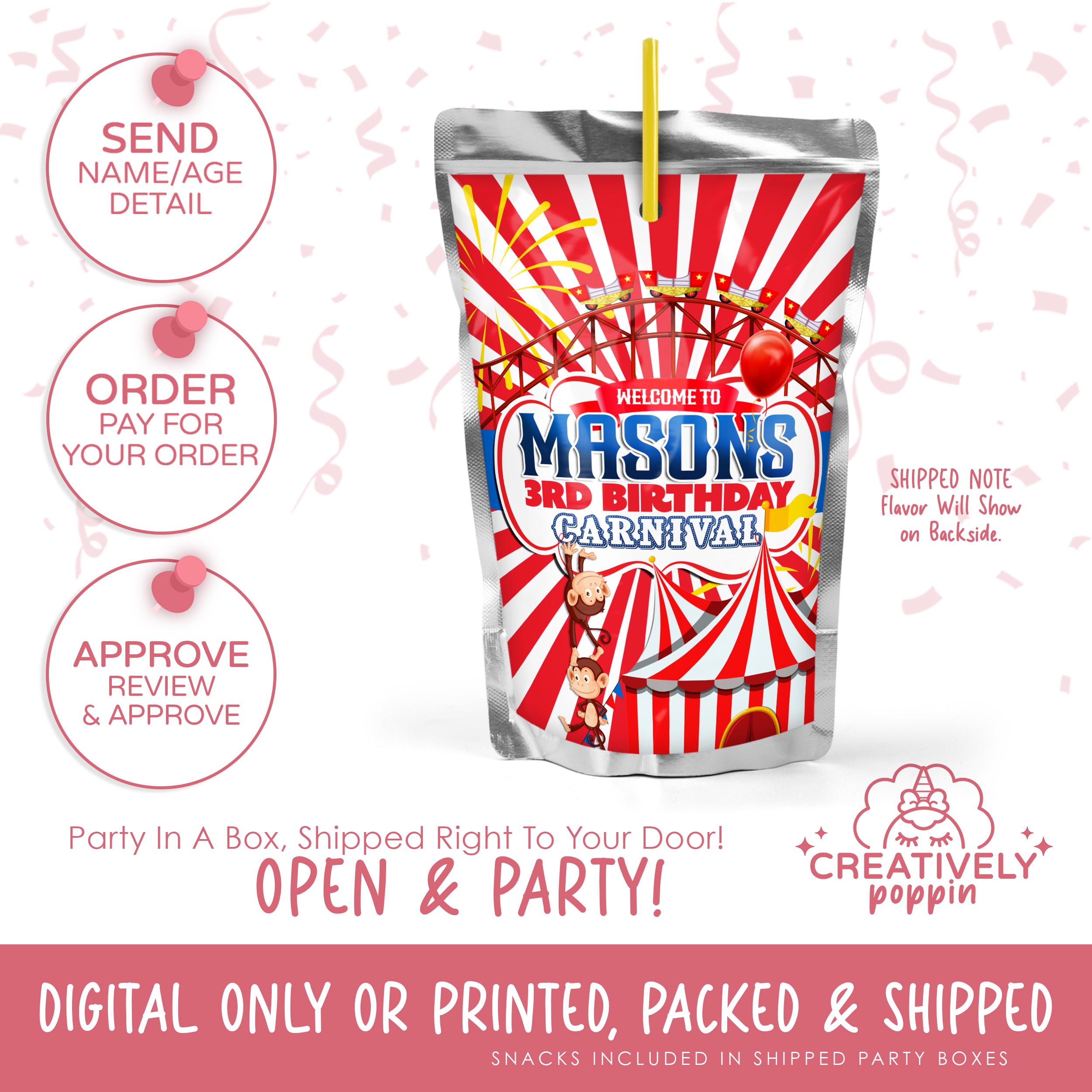 Circus Party Bundle | Carnival Party Bundle | Circus Party Favors ...