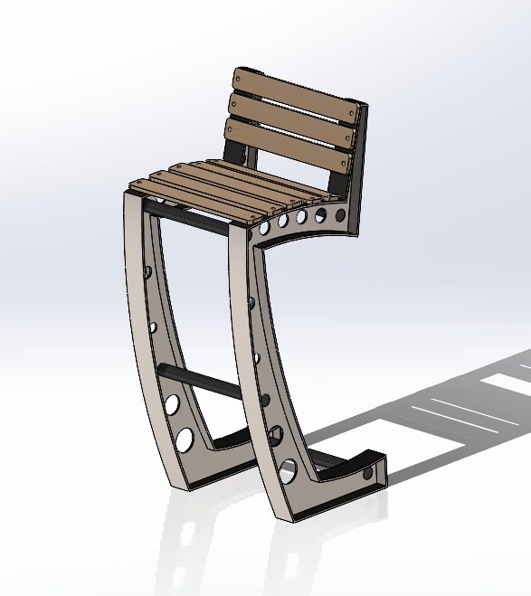 Metal Bar Stool DXF File for CNC Laser or Plasma Cutting, Stool Dxf ...