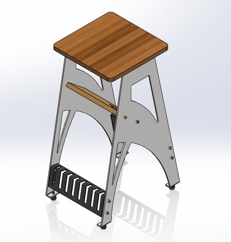 Metal Bar Stool DXF File for CNC Laser or Plasma Cutting, Stool Dxf ...