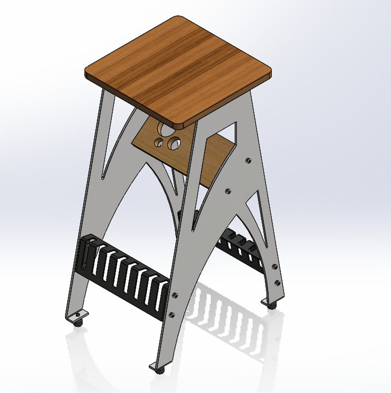 Metal Bar Stool DXF File for CNC Laser or Plasma Cutting, Stool Dxf ...