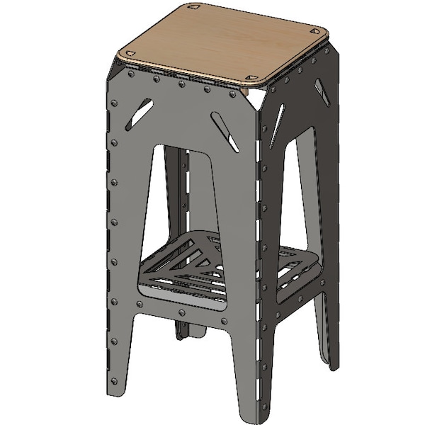 Metal Bar Stool Dxf - Etsy