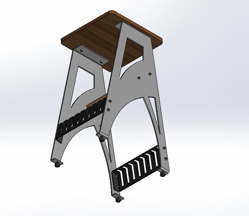 Metal Bar Stool DXF File for CNC Laser or Plasma Cutting, Stool Dxf ...