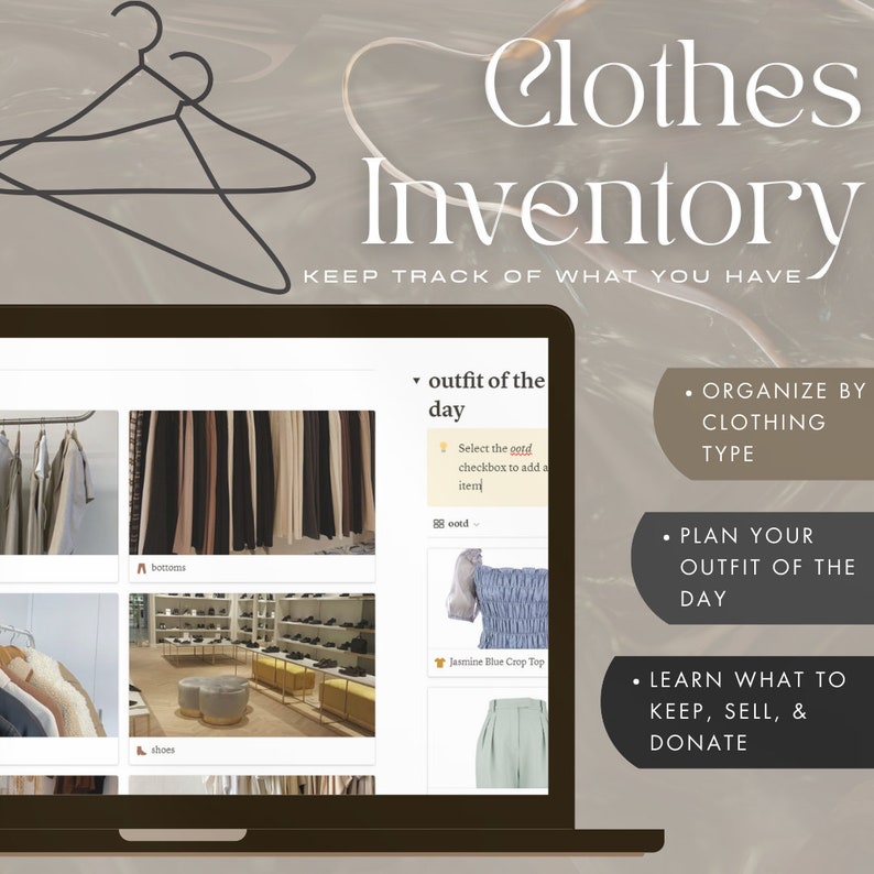 Fashion Planner Notion Template Personal Style Library, Wardrobe ...