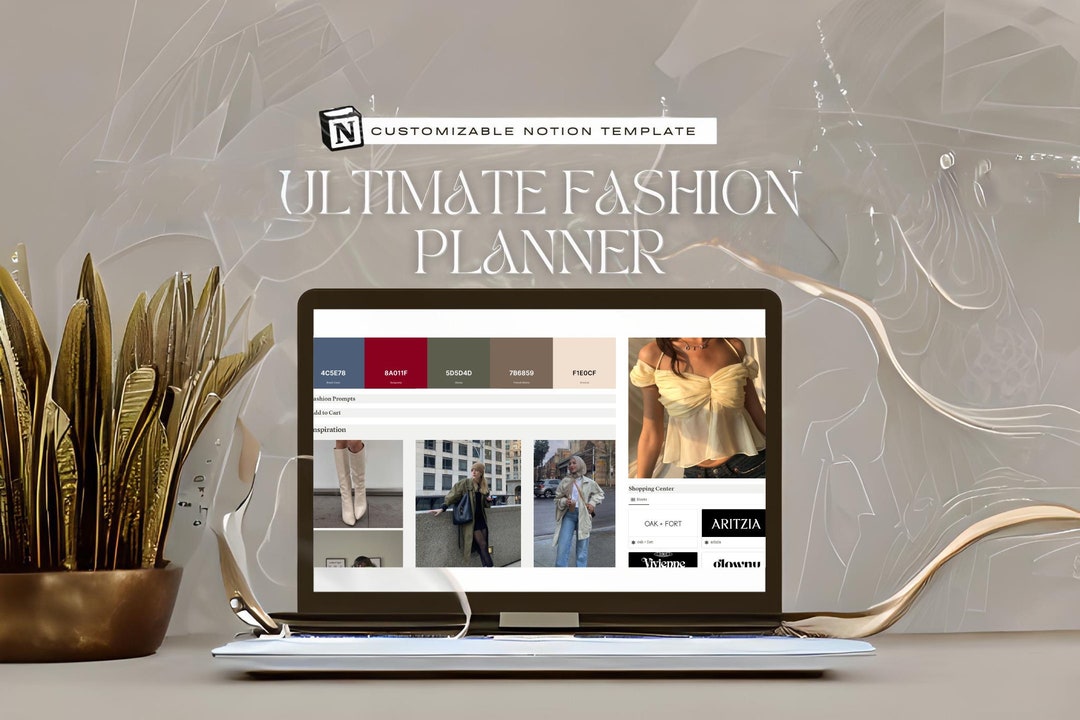 Fashion Planner Notion Template | Personal Style Library, Wardrobe ...