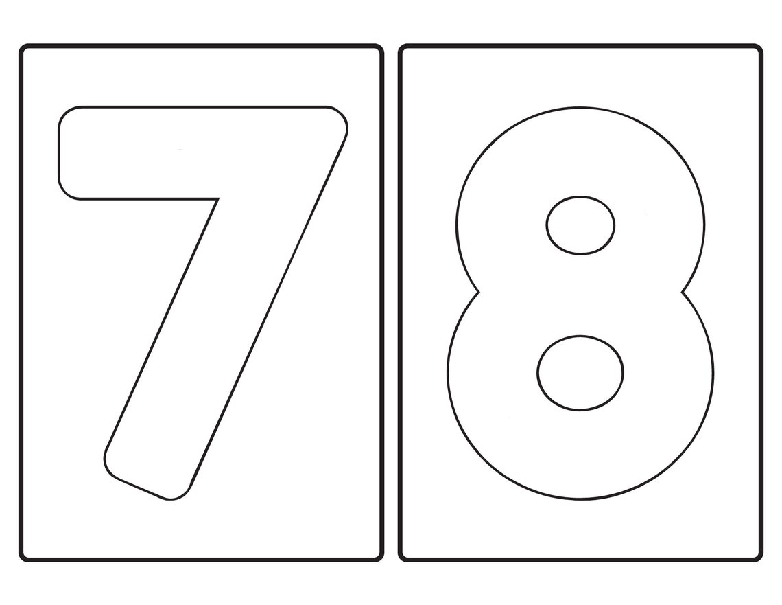 Flash Card, Color Me Numbers - Etsy