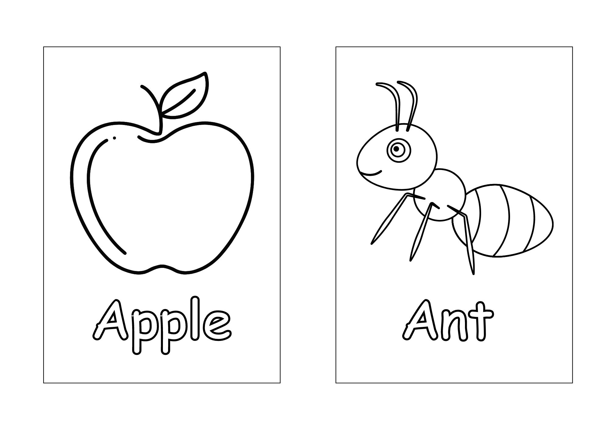 ABC Color Me Flash Cards - Etsy