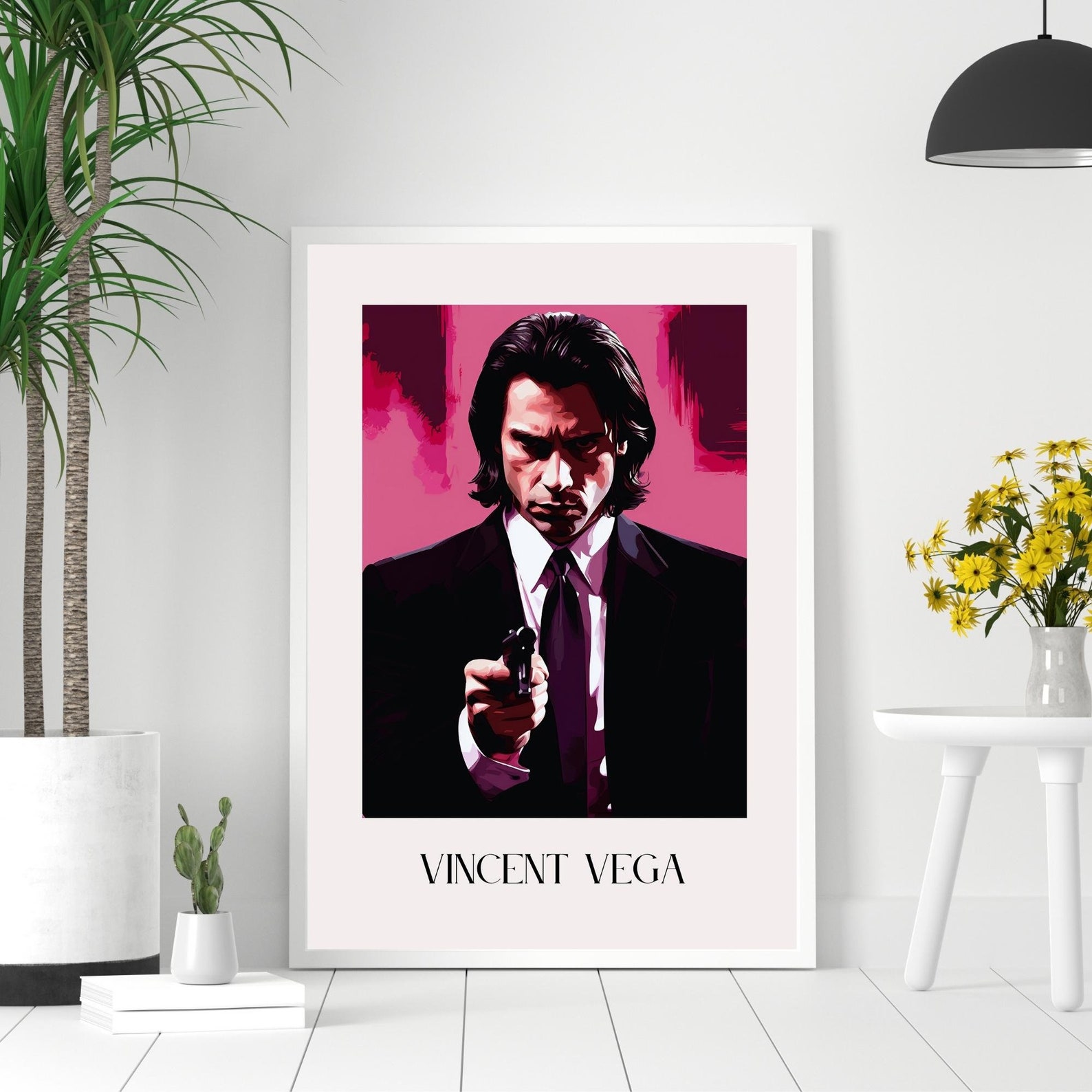 Set of 4 Pulp Fiction Poster | Movie Characters Print Set | Pop Art ...