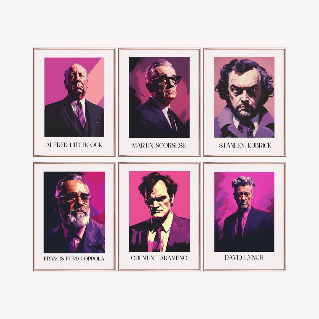 Set of 6 Famous Movie Director Posters | Pop Art Print Set | Printable ...