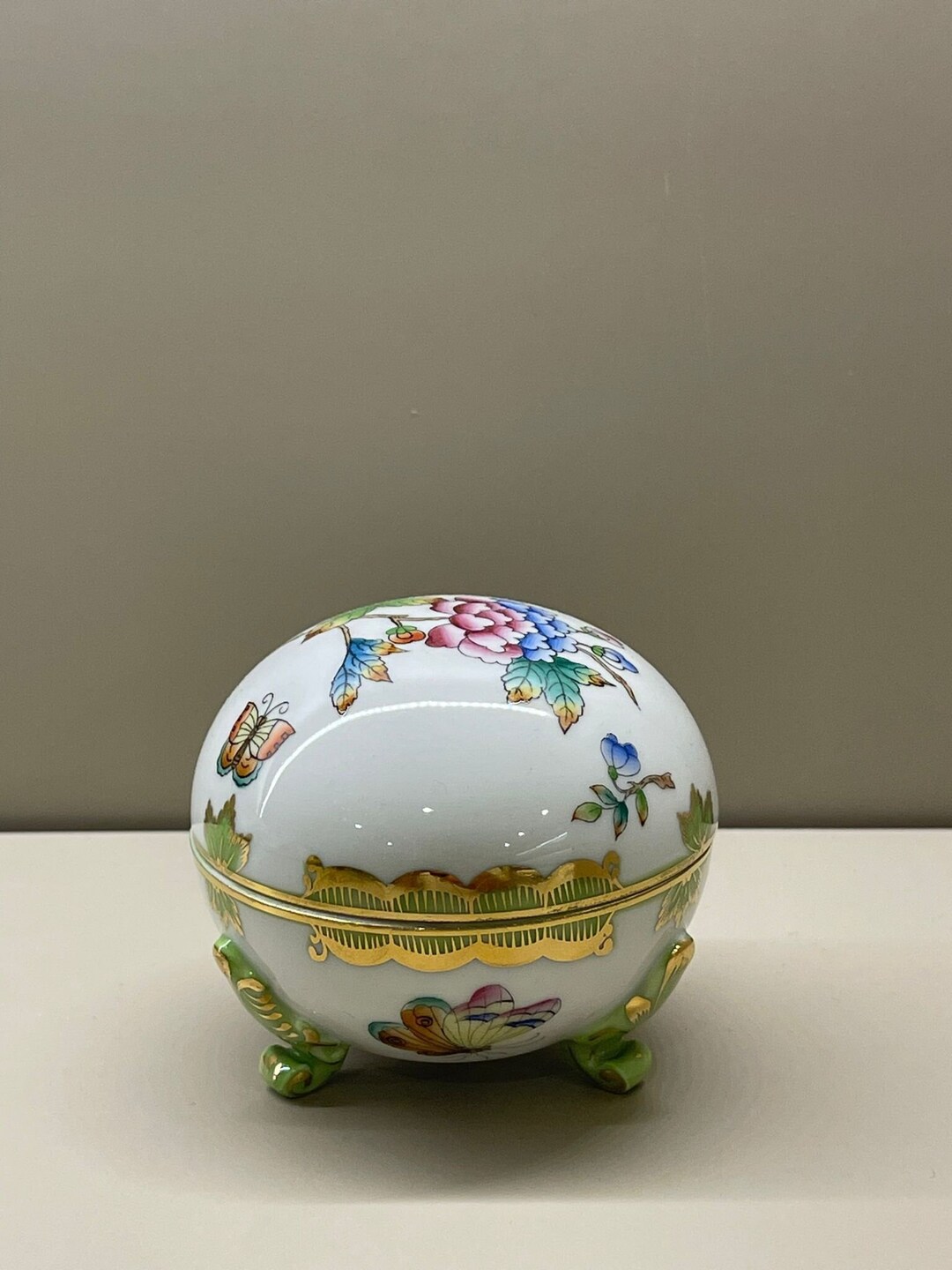 Herend Porcelain Victoria Bonbonniere - Etsy