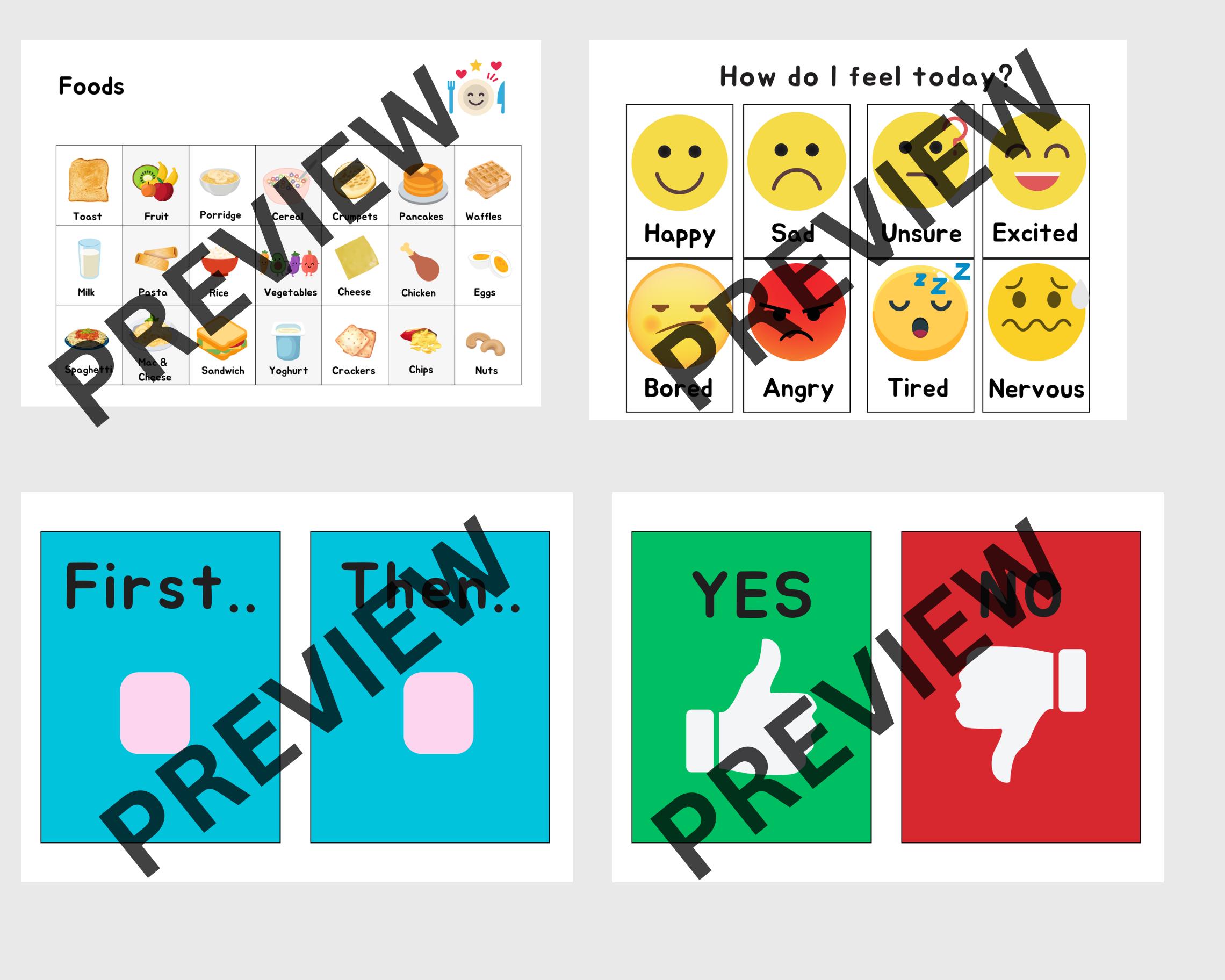 Visual Schedule Printable | Autism Routine Cards, Meal Planner (digital ...