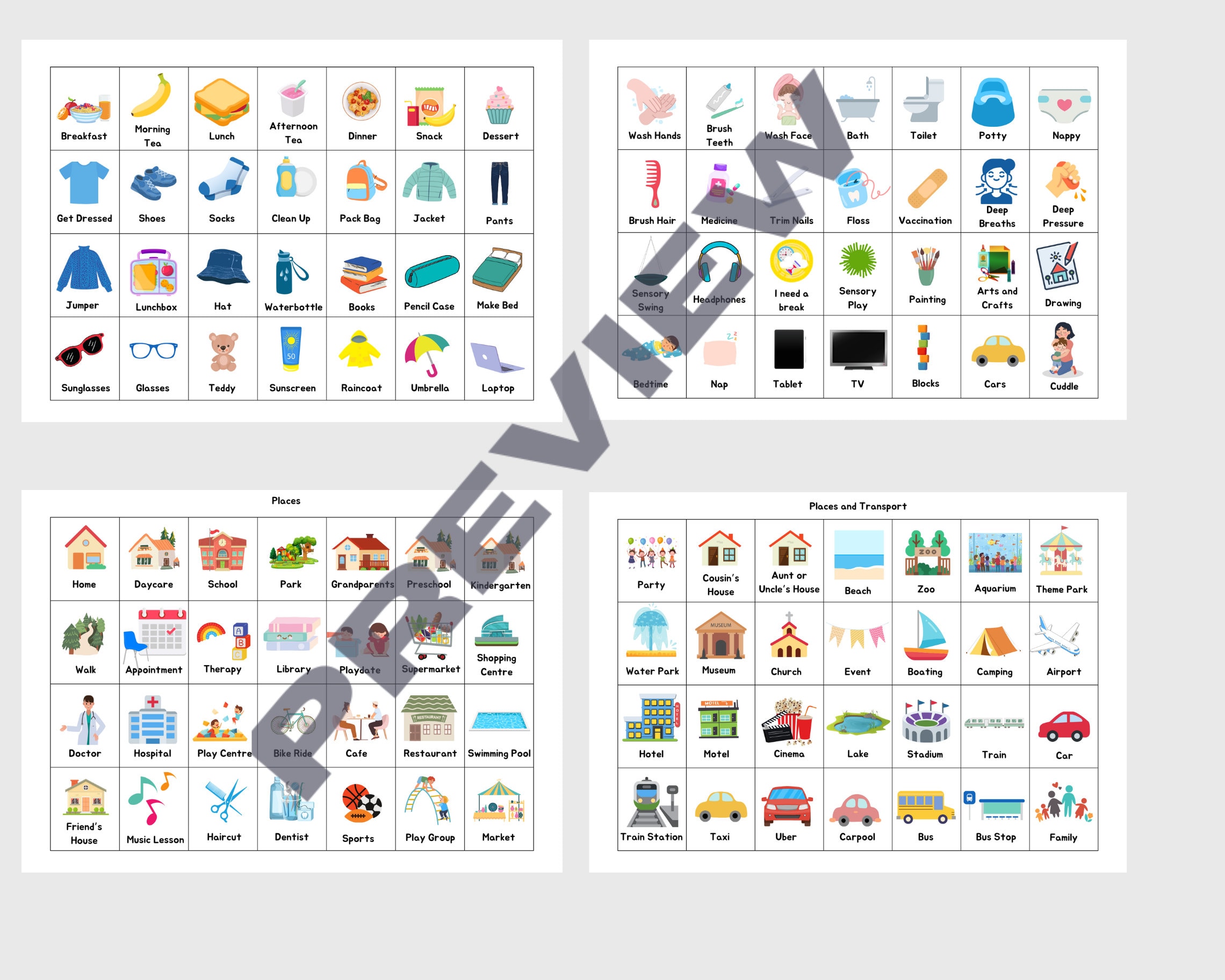 Visual Schedule Printable Weekly Schedule Routines Autism Resources ...