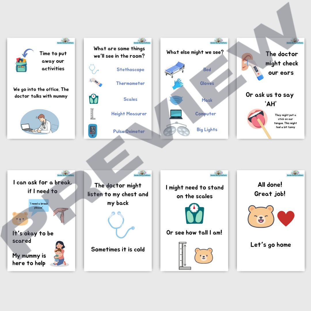 Going to the Doctor Social Story Autism Social Story Printable Story ...
