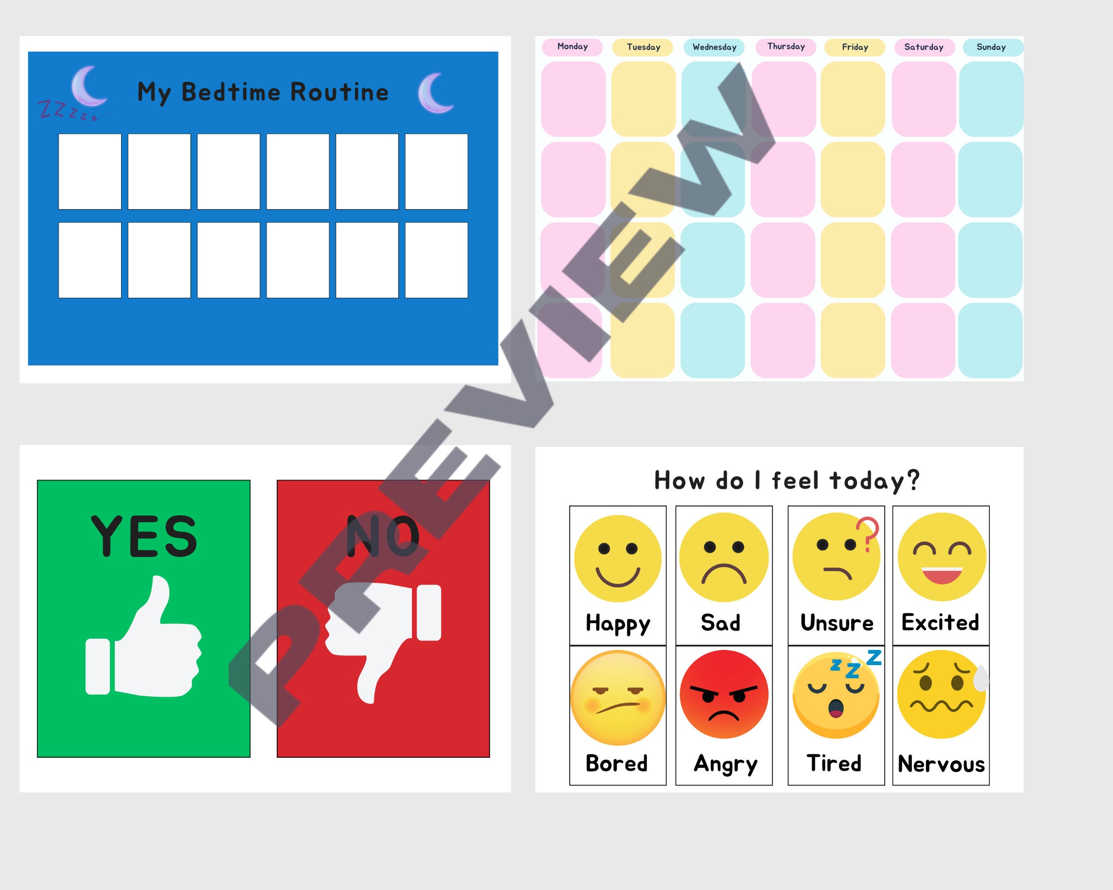 Visual Schedule Printable Weekly Schedule Routines Autism Resources ...