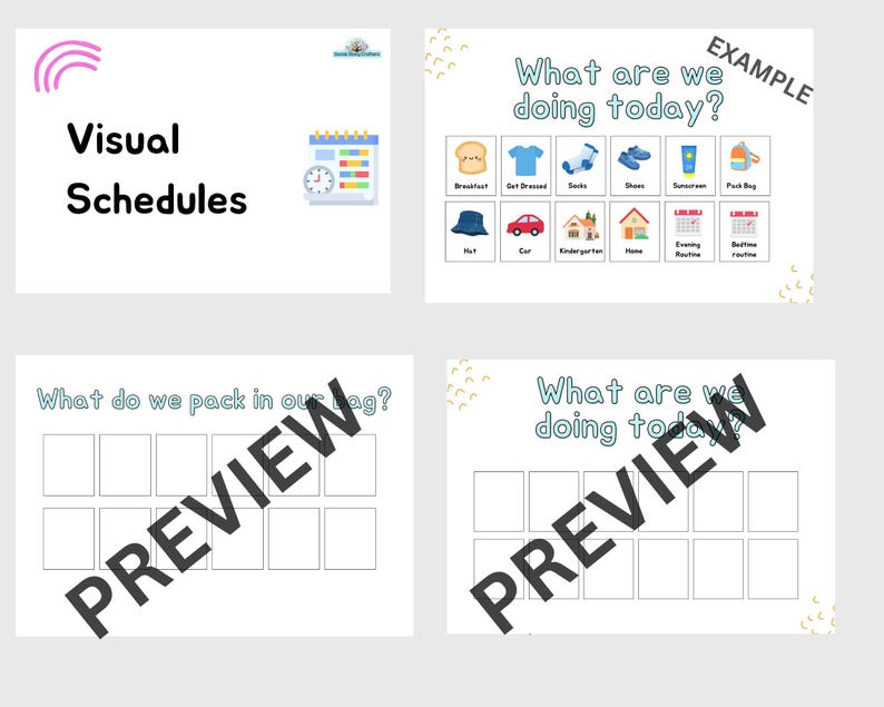 Visual Schedule Printable | Weekly Schedule | | Routines | Autism ...
