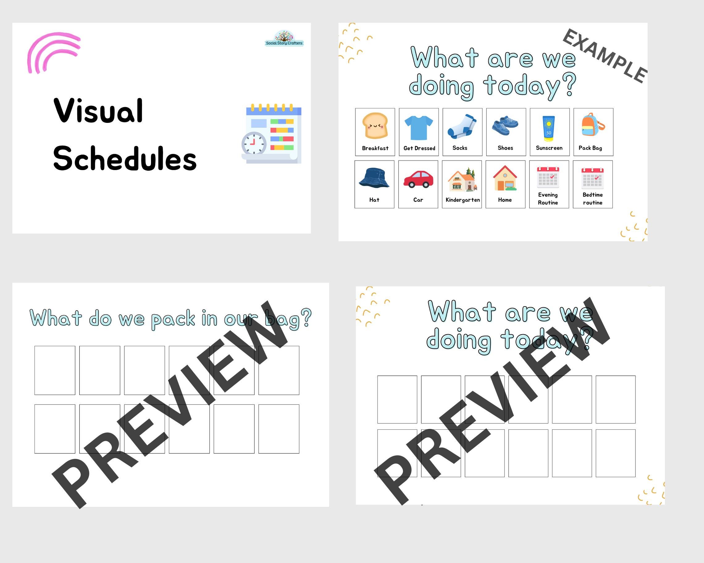 Visual Schedule Printable | Weekly Schedule | | Routines | Autism ...