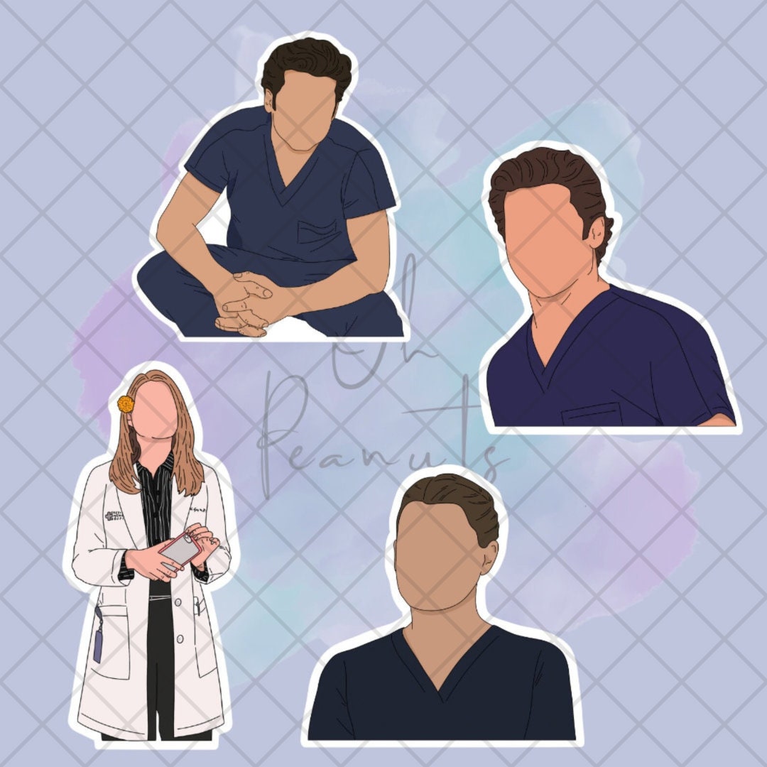 Meredith Grey and Derek Shepherd PNG Bundle, Grey’s Anatomy Digital ...