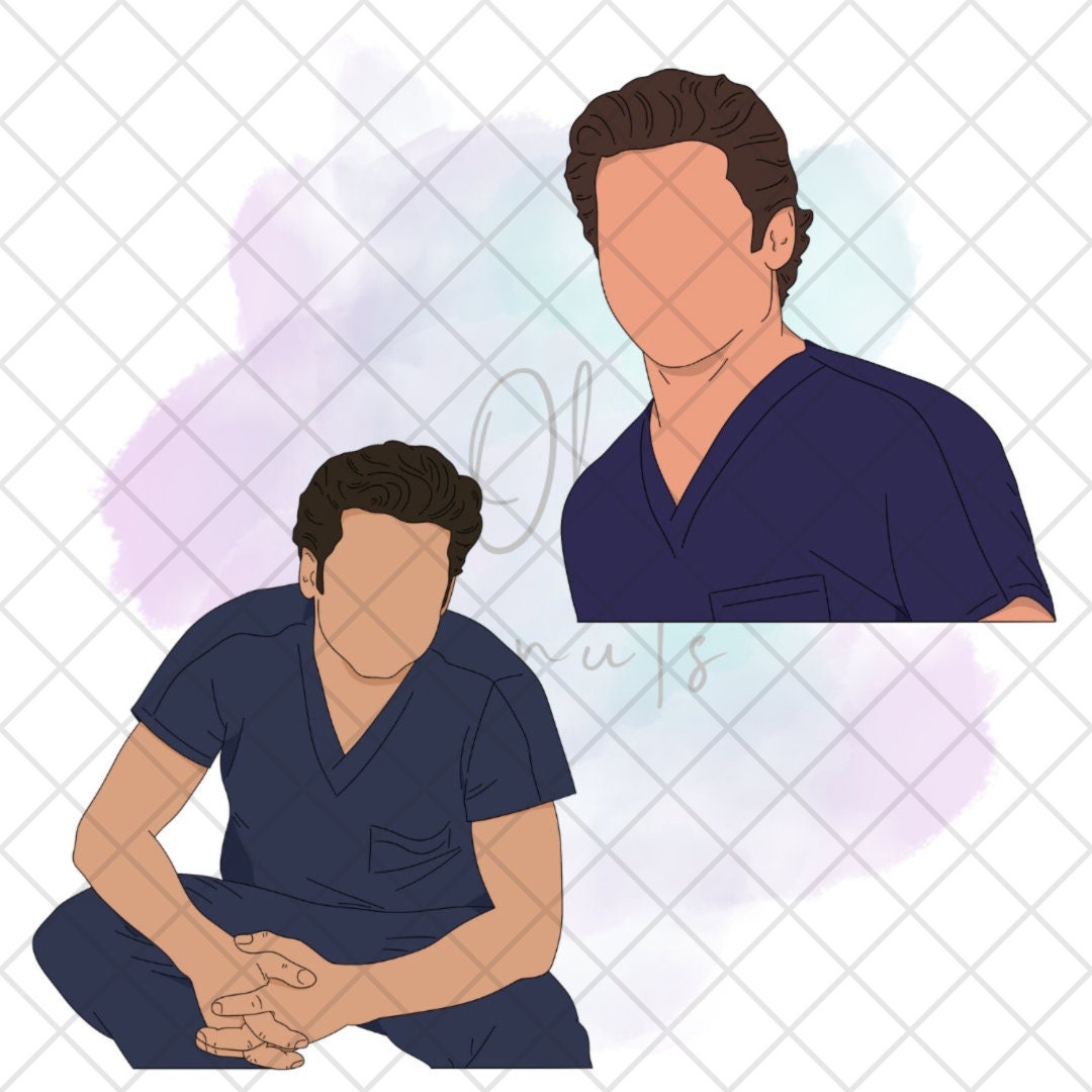 Meredith Grey and Derek Shepherd PNG Bundle, Grey’s Anatomy Digital ...