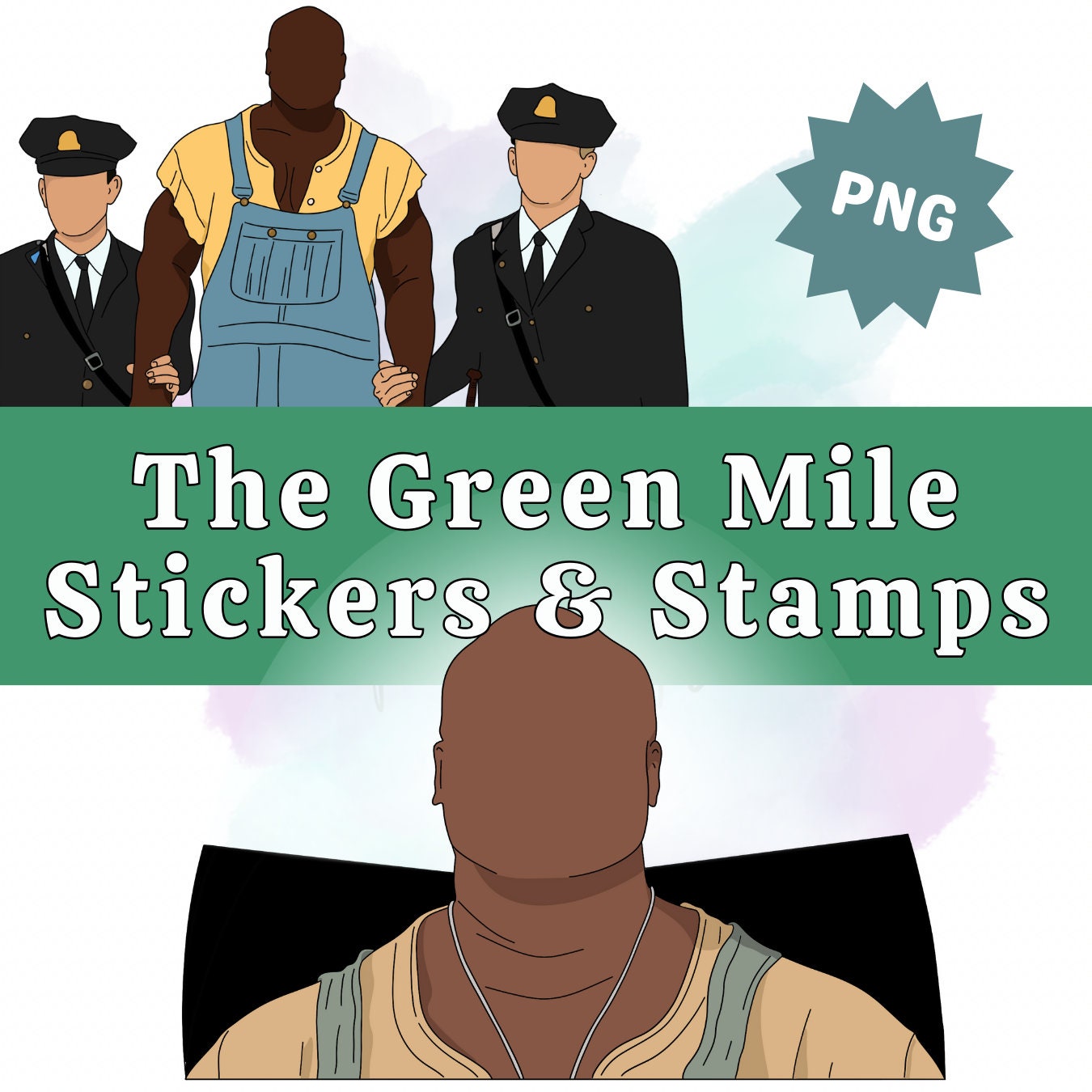 The Green Mile Stickers and Stamps, the Green Mile PNG Bundle, Tom ...