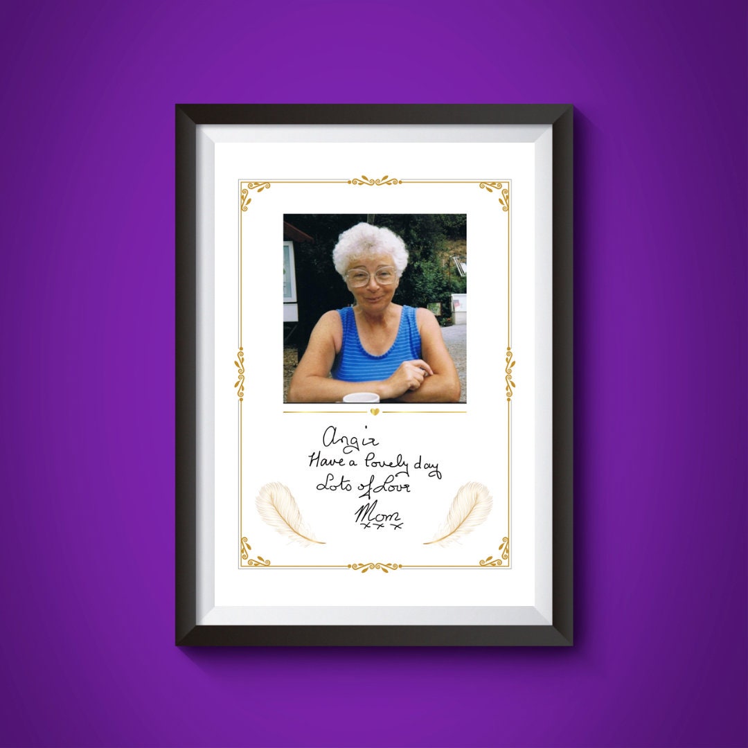 Personalised Handwriting Memorial Picture, Message From a Loved One ...