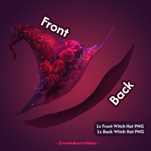 Witch Hat Vtuber Stream Decoration for Vtube Streamer, Halloween ...