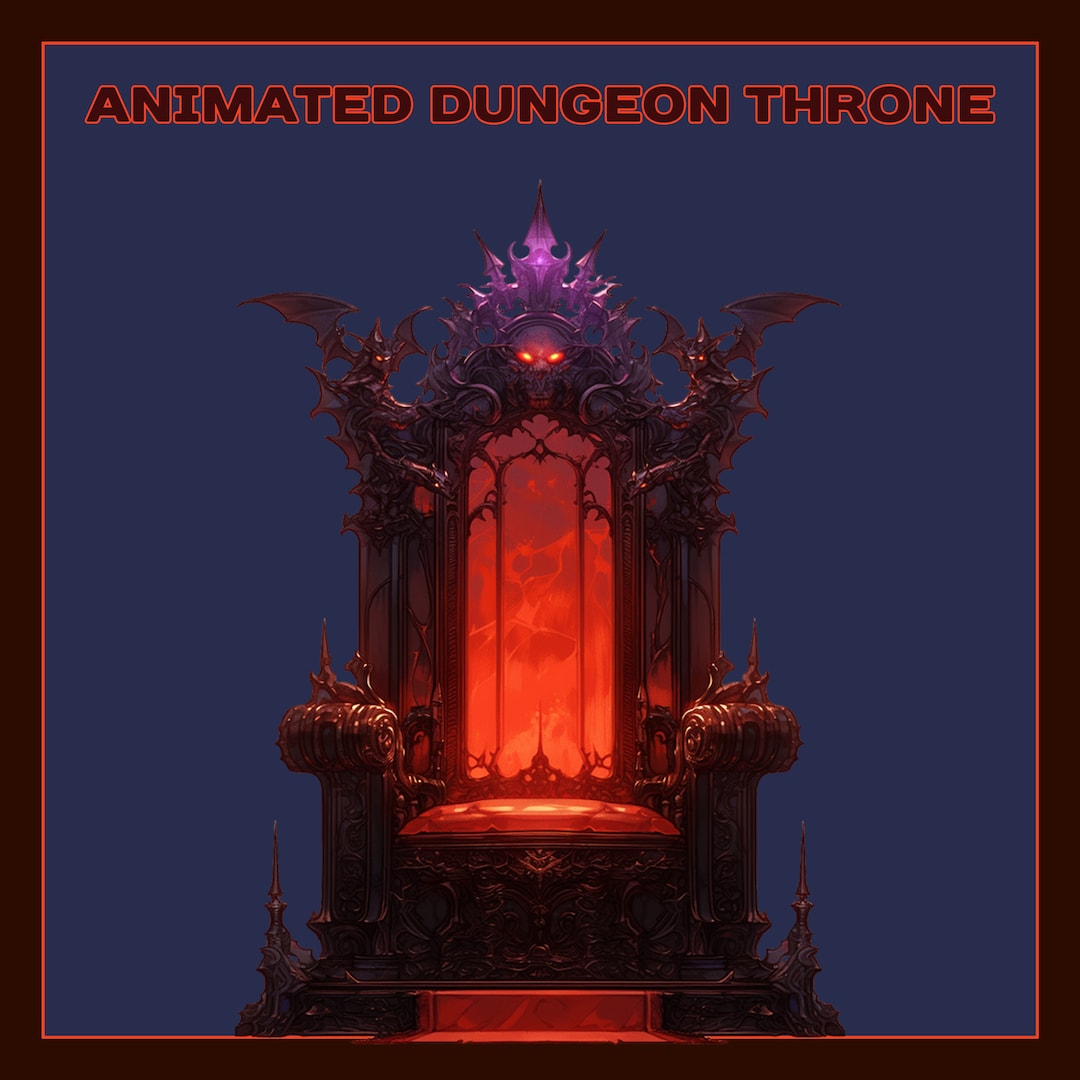 VTUBER Animated Dungeon Throne Asset / Red Demonic / Gothic Dark ...