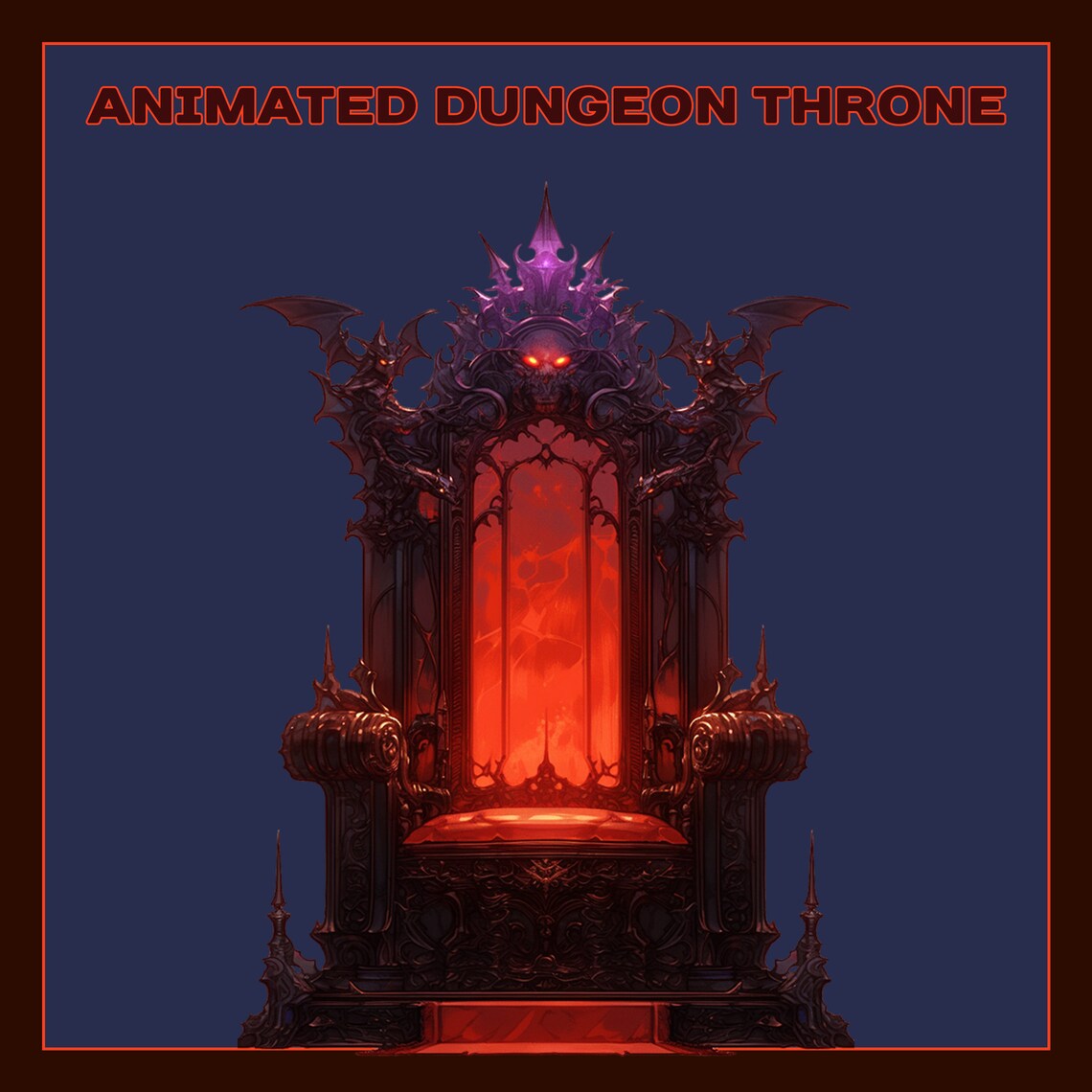 VTUBER Animated Dungeon Throne Asset / Red Demonic / Gothic Dark ...