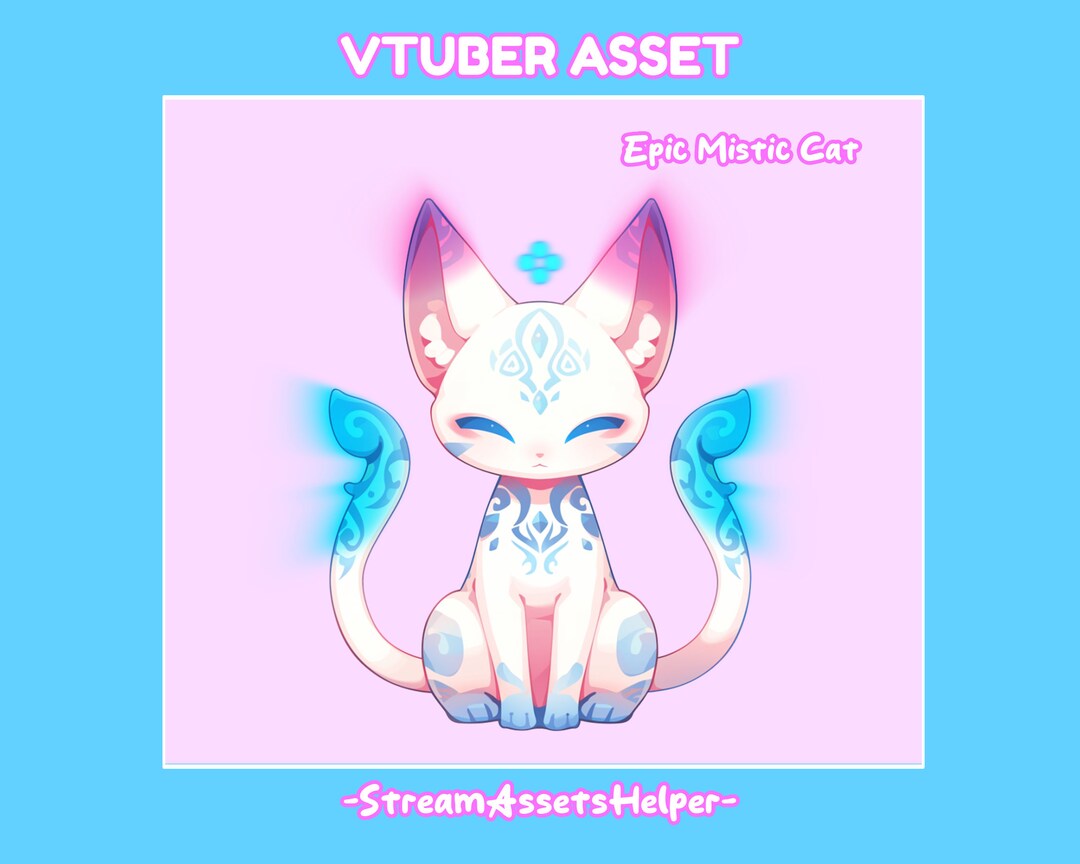 VTUBER Pet Epic Mistic Cat, Cute, Magical,celestial, Streamer ...