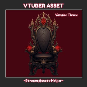 VTUBER Vampire Throne Assets Bundle / Black Golden Demonic / Gothic ...