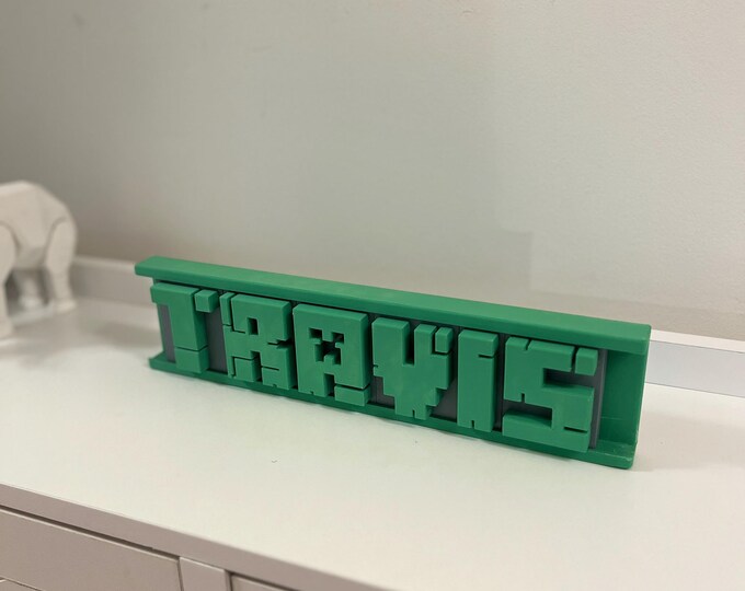 Minecraft Name Sign Custom Designs, Many Sizes, Many Colors - Etsy