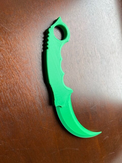 Karambit Training Knife Fidget 3D Printed Halloween Toy Prop Colors ...