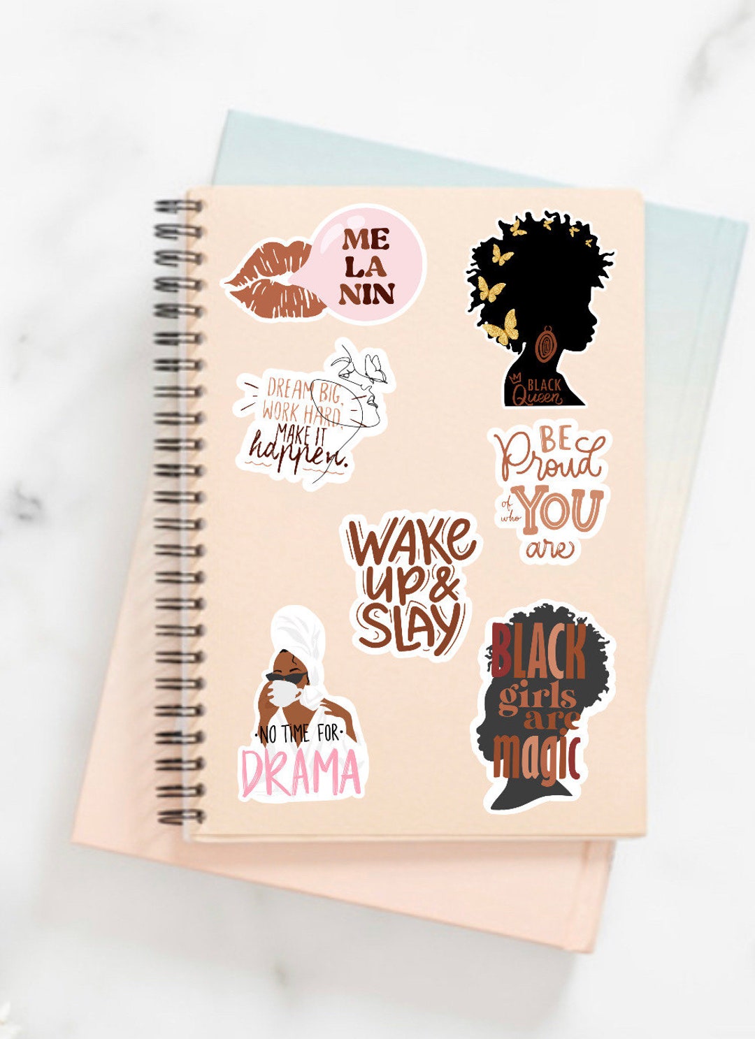 Bundle Waterproof Black Girl Stickers Gloss Vinyl Sticker Laptop ...