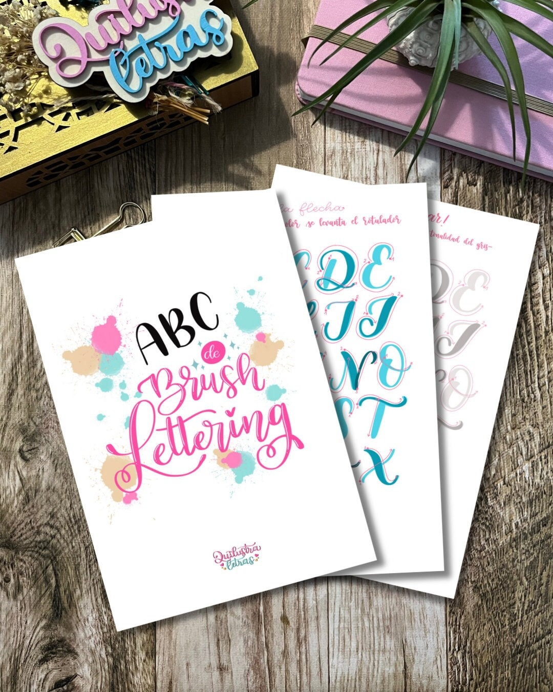 Calligraphy Template Brush Lettering ABC Uppercase - Etsy