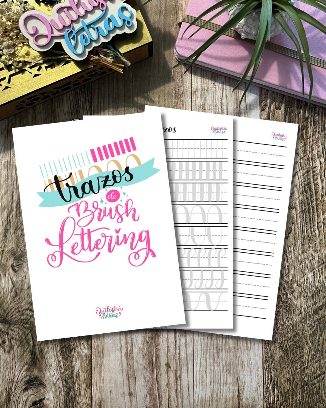 Calligraphy Template Brush Lettering Basic Strokes - Etsy